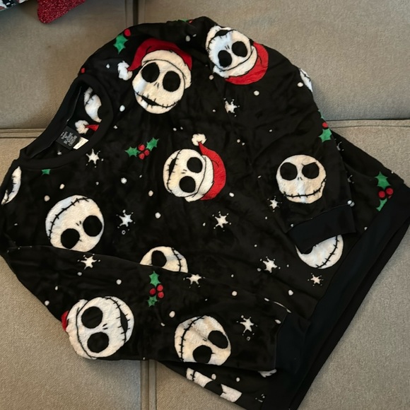 Disney | Sweaters | Nightmare Before Christmas Fleece Christmas Sweater ...